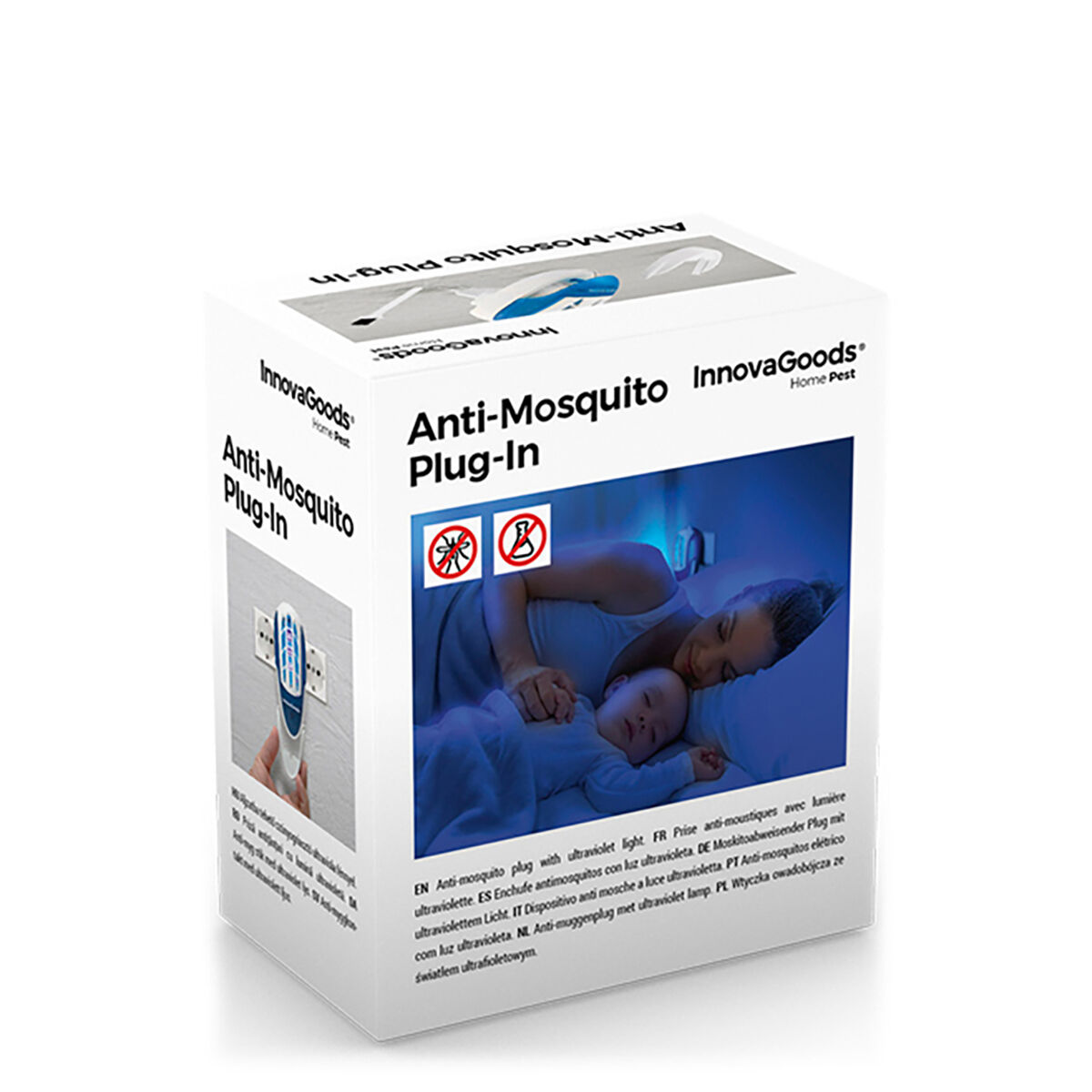 Anti-Mosquito Plug-In with Ultraviolet LED Home Pest Black | scenerysay